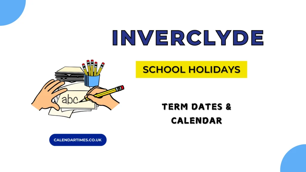 Inverclyde School Holidays & Full Term Dates 2026/2027